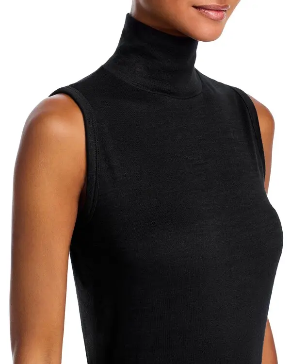 Rag & Bone Knit Turtleneck Tank Top - Black