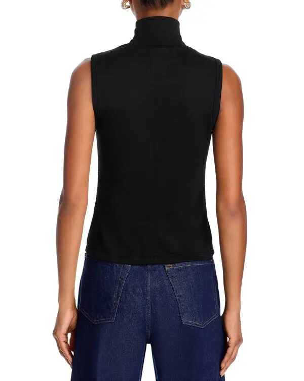 Rag & Bone The Knit Turtleneck Tank Top - Black