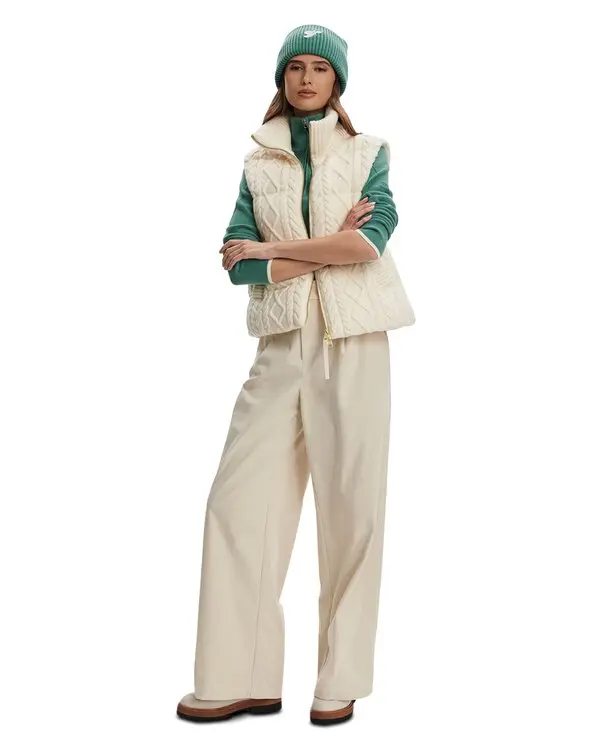Varley Irina Cable Knit Puffer Vest