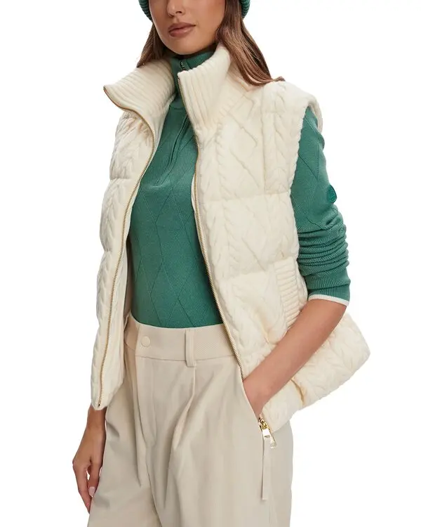 Varley Irina Cable Knit Puffer Vest