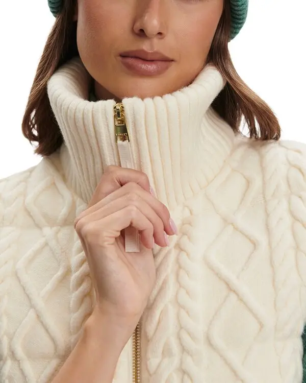 Varley Irina Cable Knit Puffer Vest