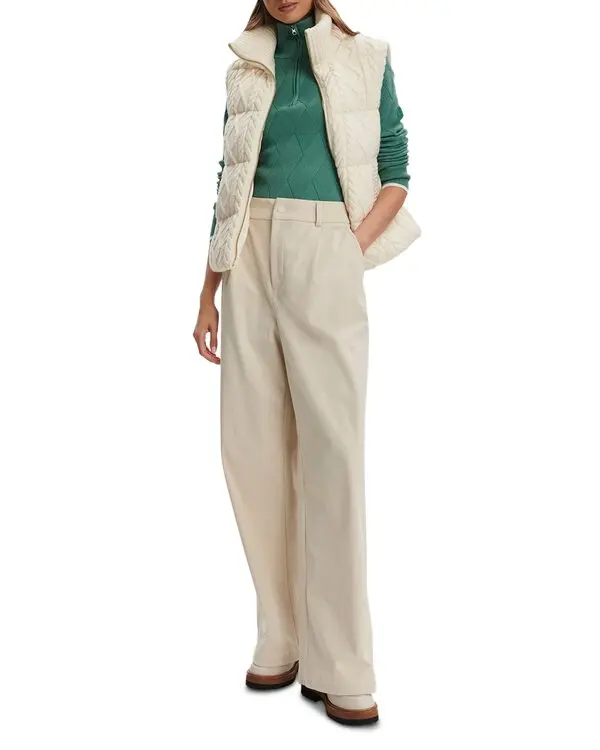 Varley Irina Cable Knit Puffer Vest