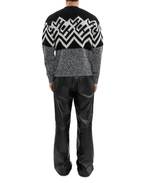 Helmut Lang Half Fair Isle Crewneck Sweater