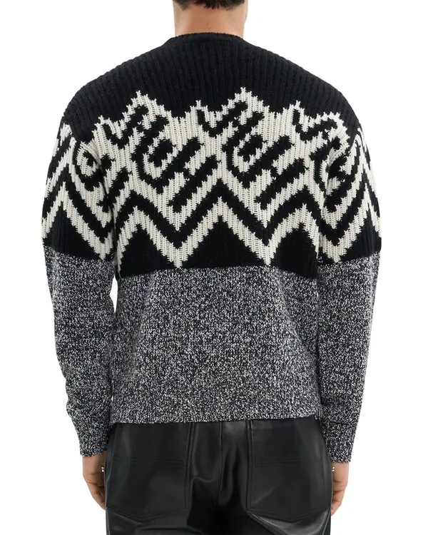 Helmut Lang Half Fair Isle Crewneck Sweater