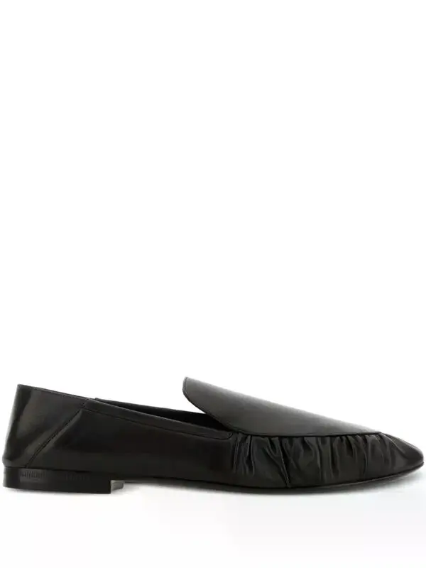 Saint Laurent Alain Ruffled Leather Loafers
