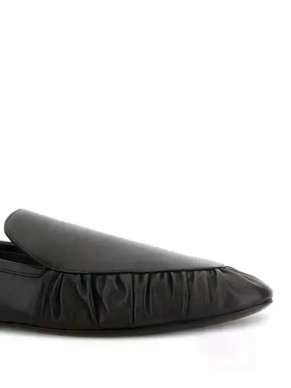 Saint Laurent Alain Ruffled Leather Loafers