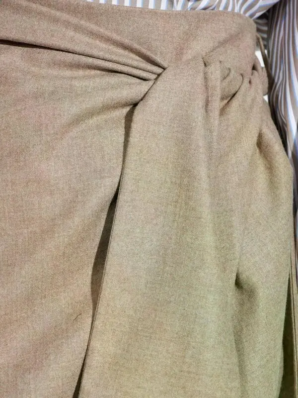 Max Mara Wrap-tie Midi Skirt - Neutrals