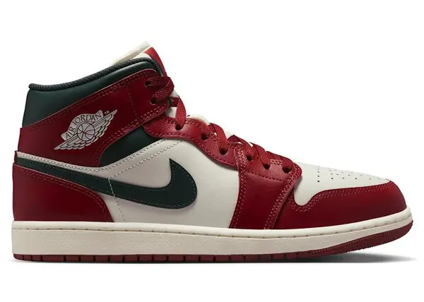 JORDAN 1 Mid Sneakers - Sail/pure Platinum/redstone