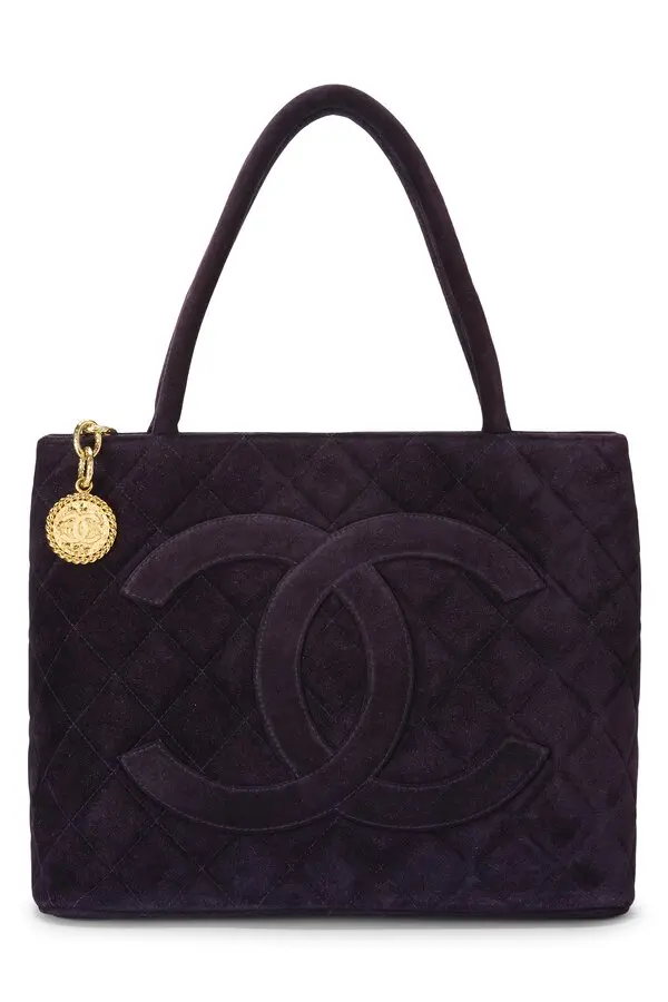 Chanel Suede Caviar Medallion Tote