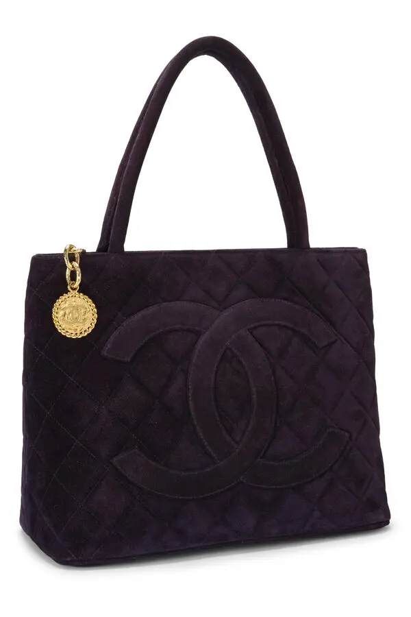 Chanel Suede Caviar Medallion Tote