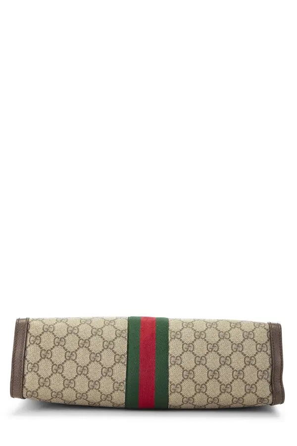 Gucci Gg Supreme Canvas Ophidia Shoulder Bag - Brown