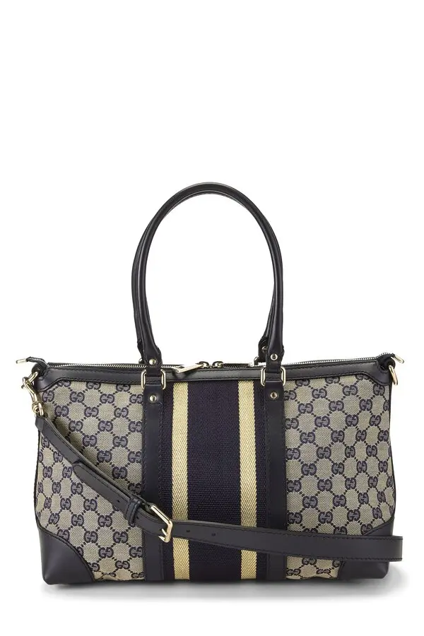 Gucci Gg Vintage Web Convertible Tote