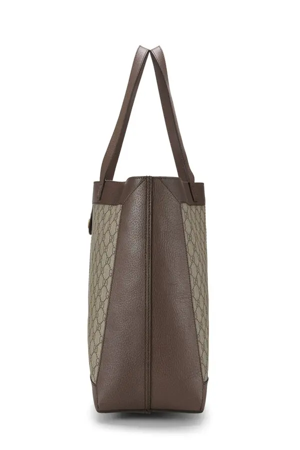 Gucci Gg Supreme Canvas Ophidia Tote - Brown