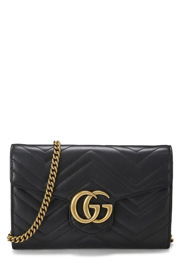 Gucci Gg Marmont Matelassé Leather Crossbody Bag - Black