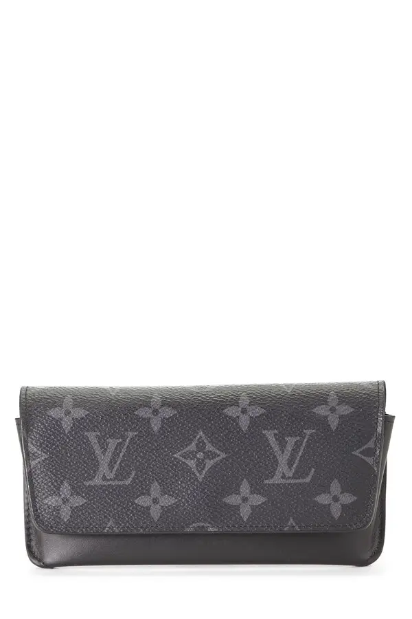 LOUIS VUITTON Monogram Eclipse Canvas Woody Sunglasses Case - Black
