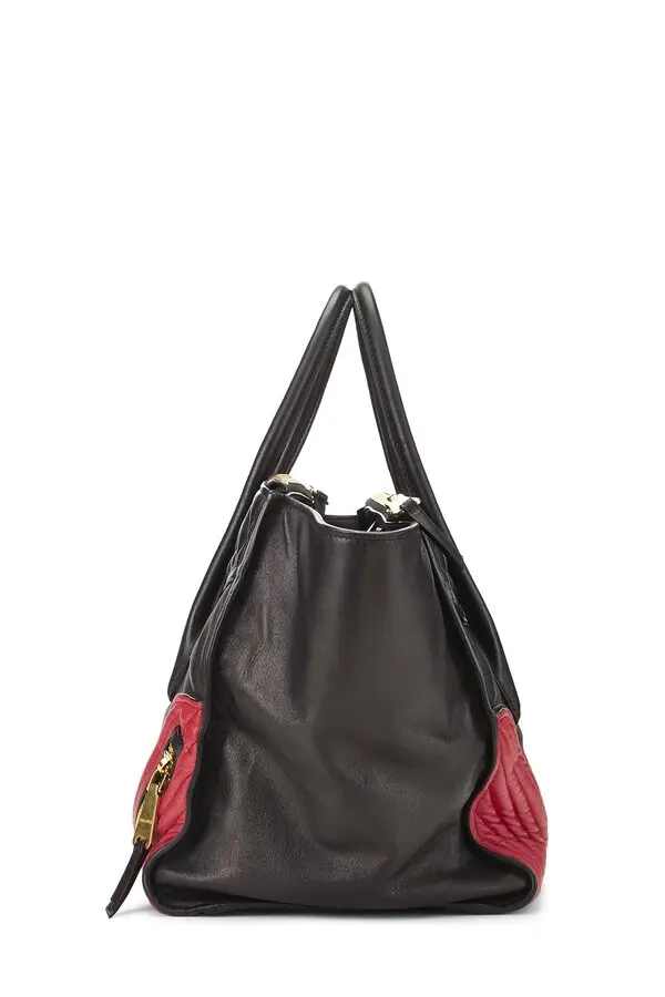 Miu Miu Multicolor Calfskin Convertible Biker Tote