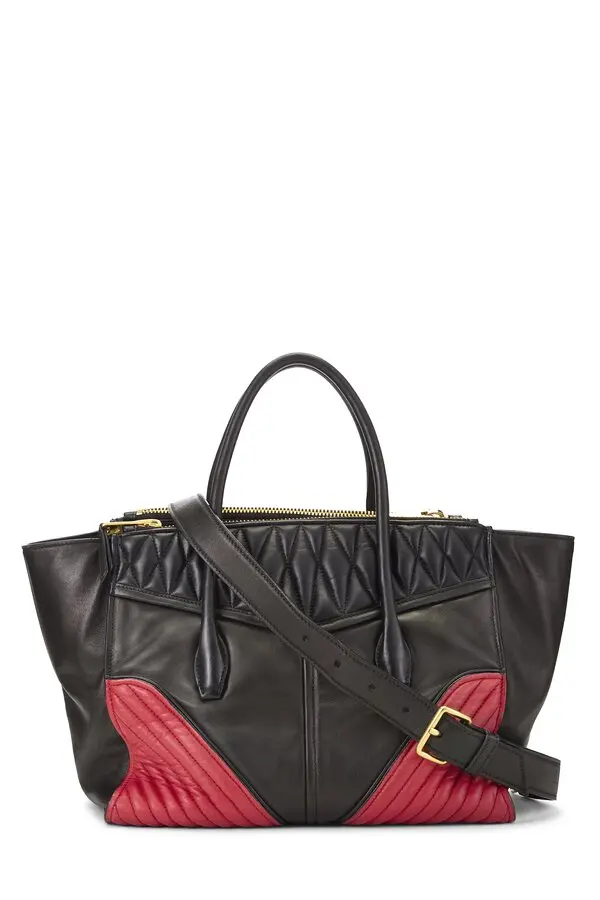 Miu Miu Multicolor Calfskin Convertible Biker Tote