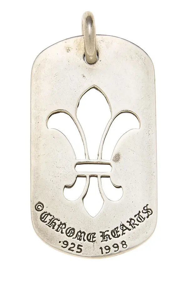 Chrome Hearts Sterling Fleur Dog Tag