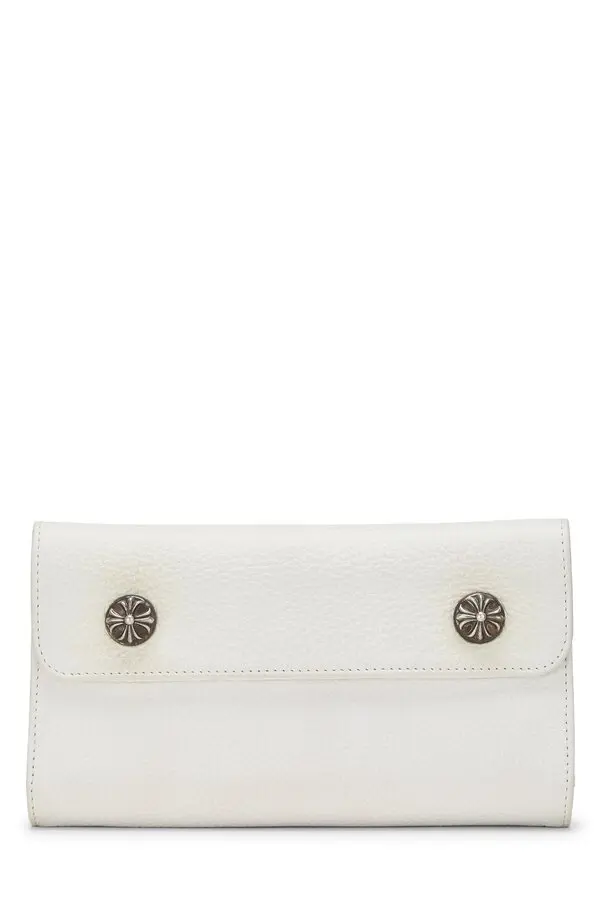 Chrome Hearts Wave Cross Ball Long Wallet - White