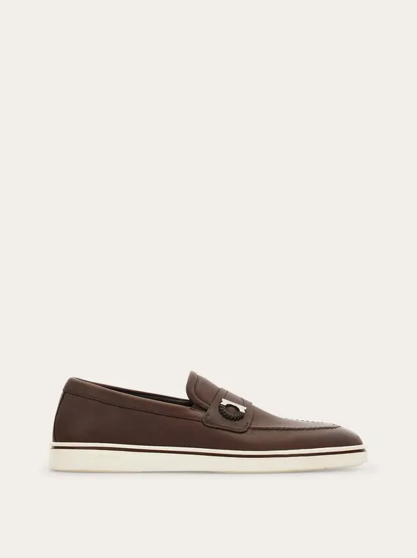 FERRAGAMO Boat Shoe Loafer - Brown