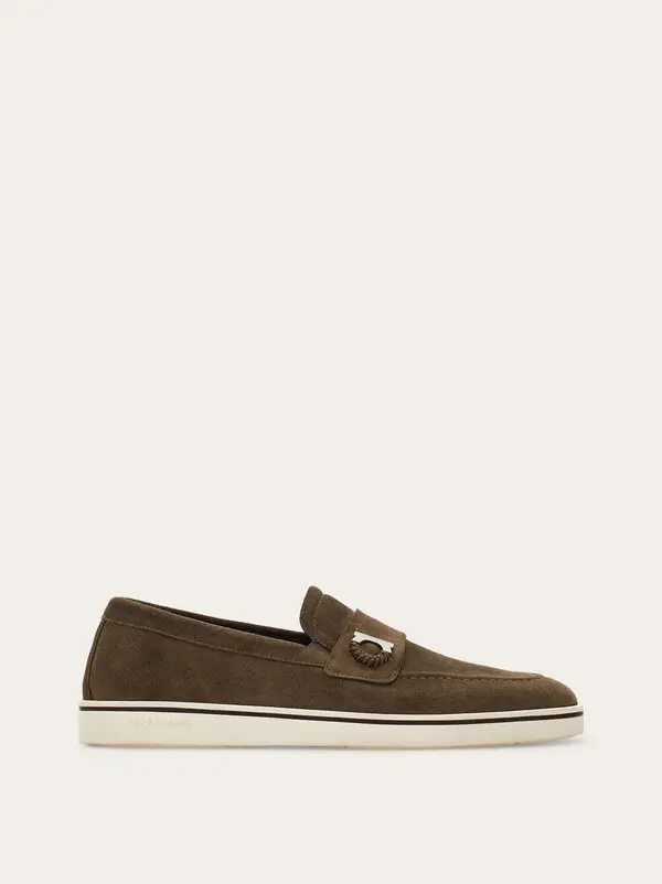 FERRAGAMO Boat Shoe Loafer - Grey