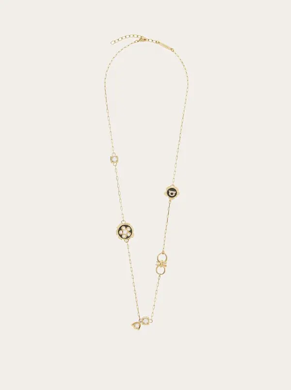 FERRAGAMO Charm Long Necklace - Gold