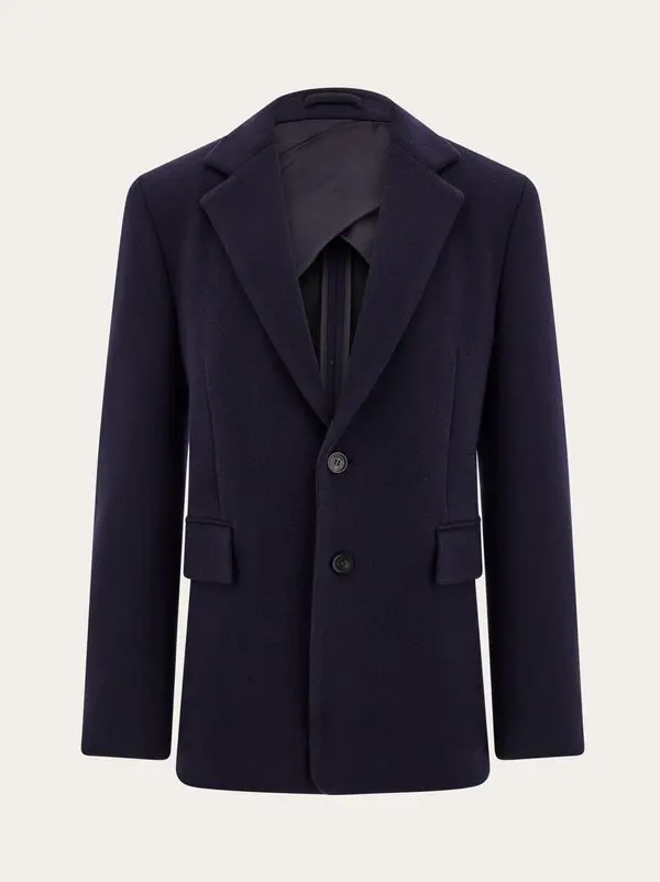 FERRAGAMO Single Breasted Jersey Blazer - Blue