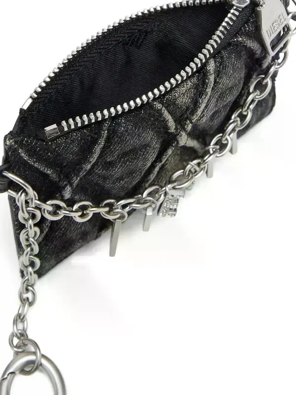 DIESEL® Chain-detail Card Holder - Grey