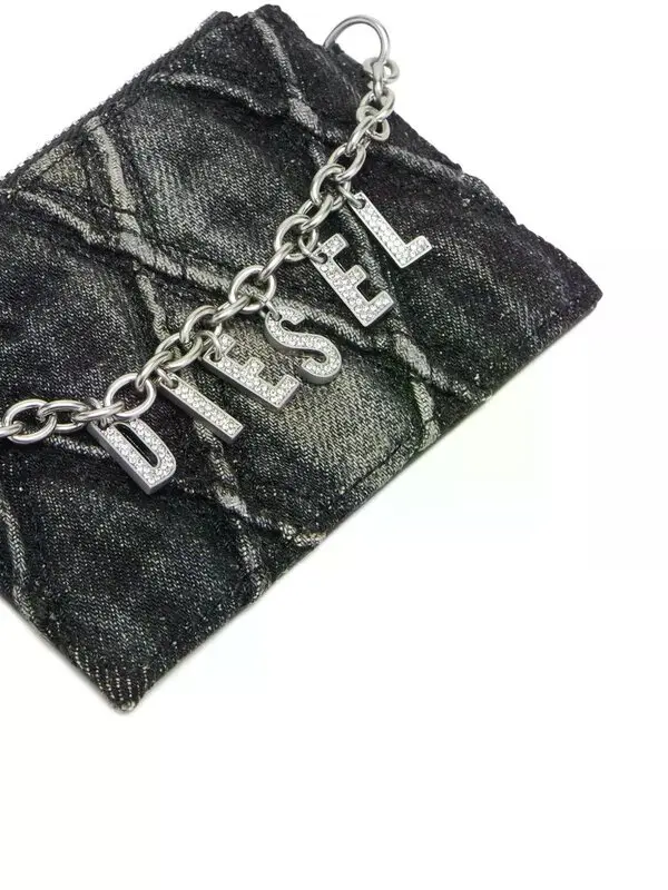 DIESEL® Chain-detail Card Holder - Grey