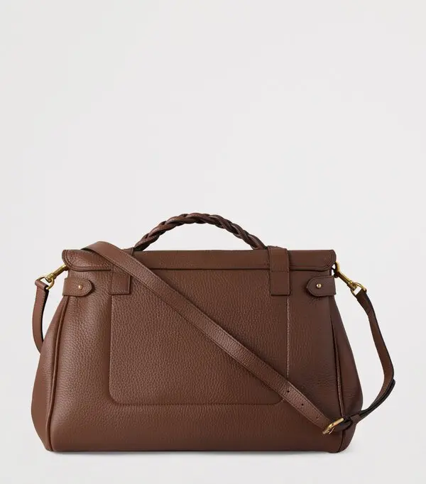 Mulberry Grained Leather Alexa Satchel - Brown