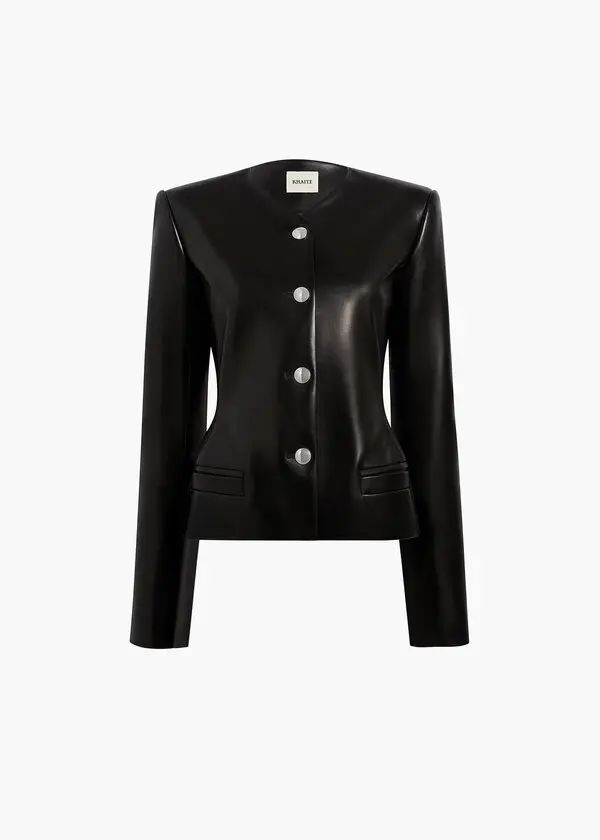 Khaite Nara Leather Jacket - Black