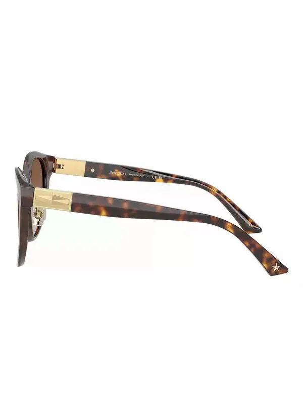 JIMMY CHOO Tortoiseshell Round-frame Sunglasses