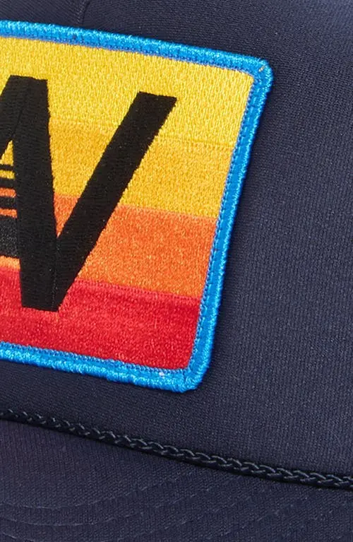 Aviator Nation Rainbow Logo Trucker Hat - Navy
