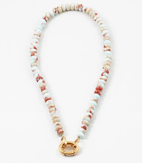 ERIN MCDERMOTT JEWELRY Beach Cliff Gemstone Necklace - Blue