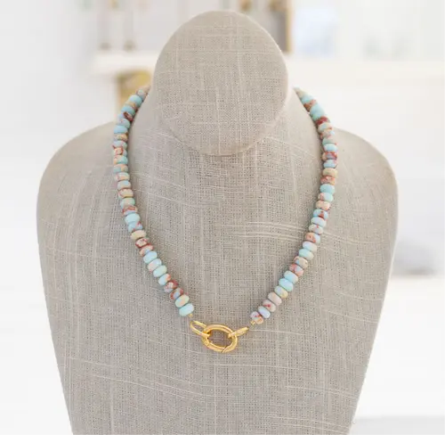 ERIN MCDERMOTT JEWELRY Beach Cliff Gemstone Necklace