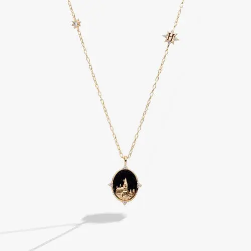 ALEX AND ANI Harry Potter Hogwarts Pendant Necklace - Gold