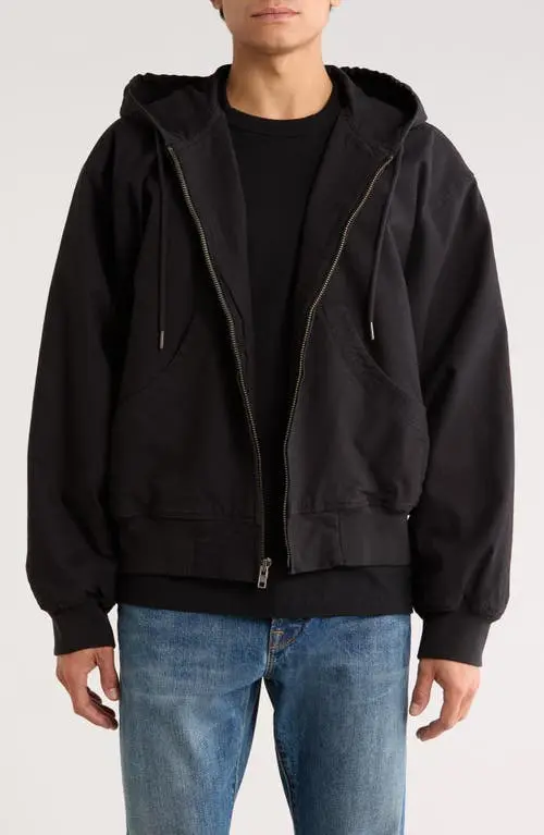 Bp. Hooded Lined Canvas Jacket - Black Washed
