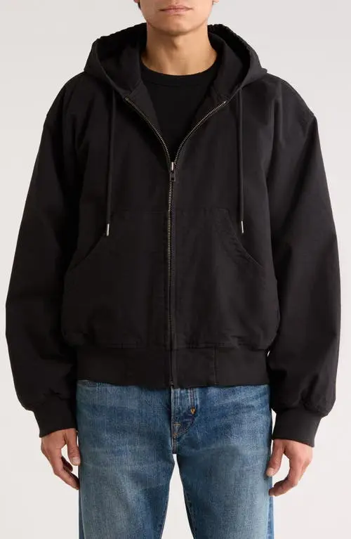 Bp. Hooded Lined Canvas Jacket - Black Washed