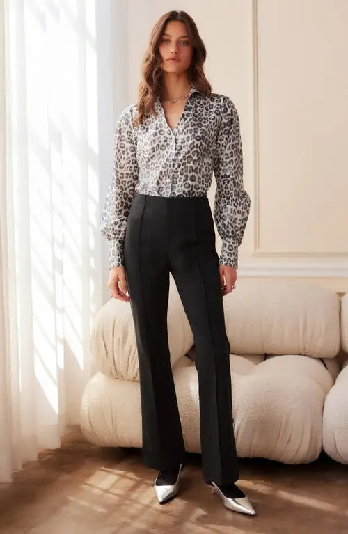 Fifteen Twenty Serena Pintuck Pull-on Slim Flare Pants
