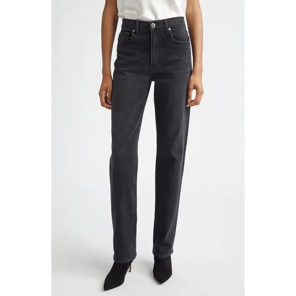 Veronica Beard Harley High-waist Arc Leg Jeans - Washed Onyx