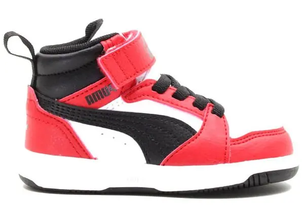 PUMA Rebound V6 Mid Sneakers - Red/black/white