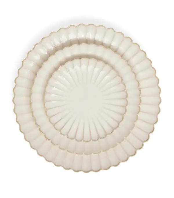 MAISON MARGAUX Set Of 4 Shell Bread Plates