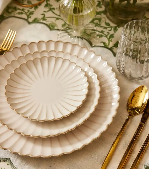 MAISON MARGAUX Set Of 4 Shell Bread Plates
