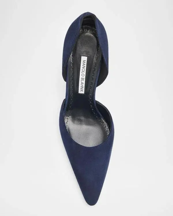 Manolo Blahnik 50mm Maren Suede Pumps