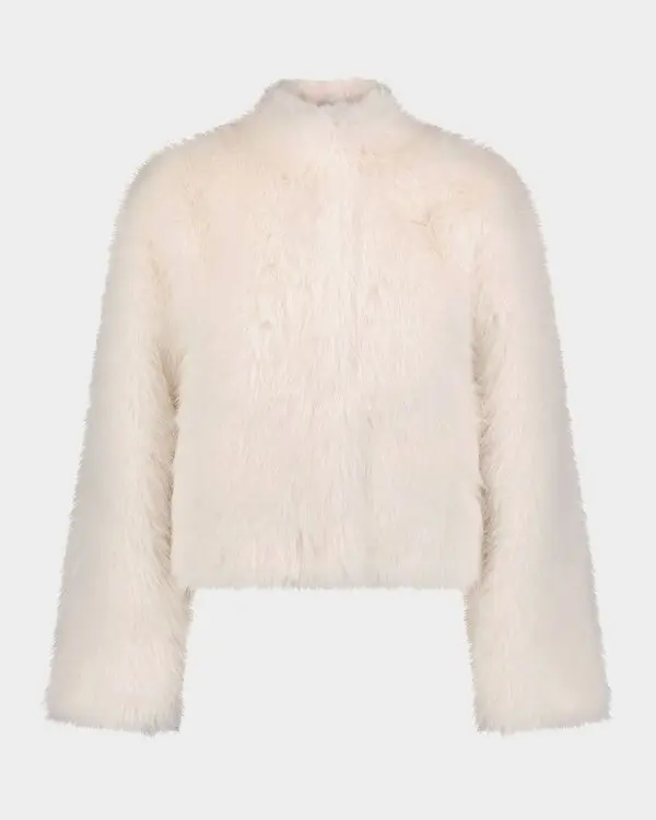 LYLA GRANT Fur-free Short Faux Fox Coat