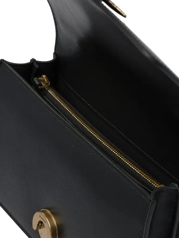 Pinko Leather Crossbody Bag - Black
