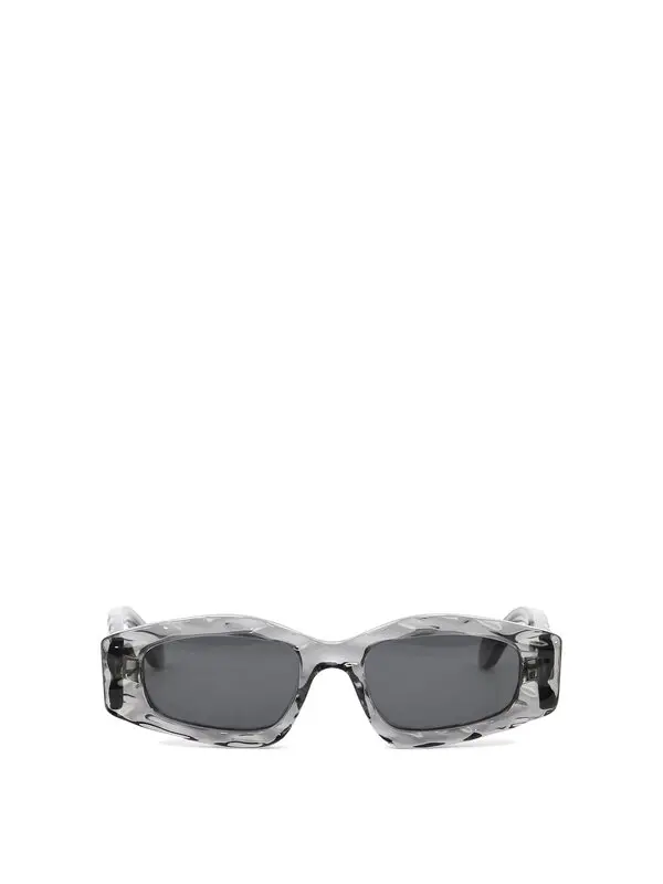 Alaïa Oval Geometric Sunglasses - Grey