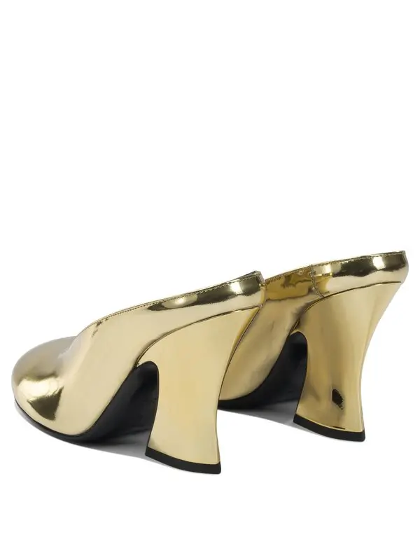 Givenchy Sculpted 95mm Heeled Mule - Gold