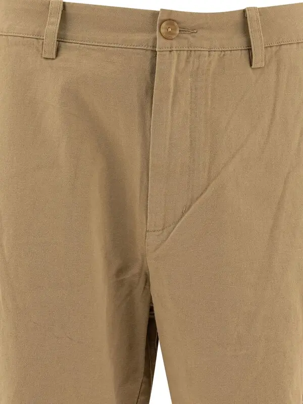 Vince Cotton And Linen Cargo Shorts - Beige