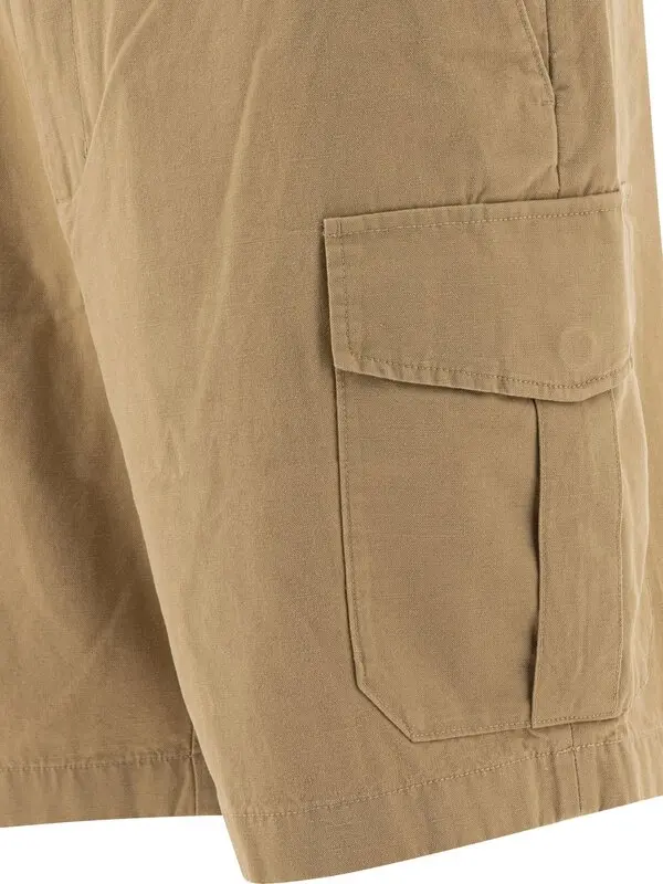 Vince Cotton And Linen Cargo Shorts - Beige